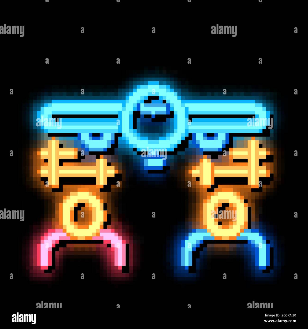 Engineering Plane neon glow icon illustration Stock Vector Image & Art ...