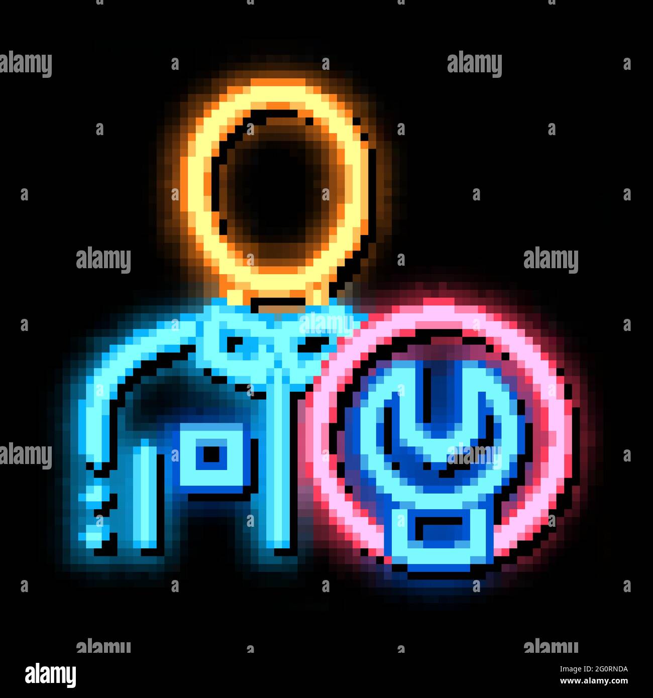 Mechanic Wrench neon glow icon illustration Stock Vector Image & Art ...