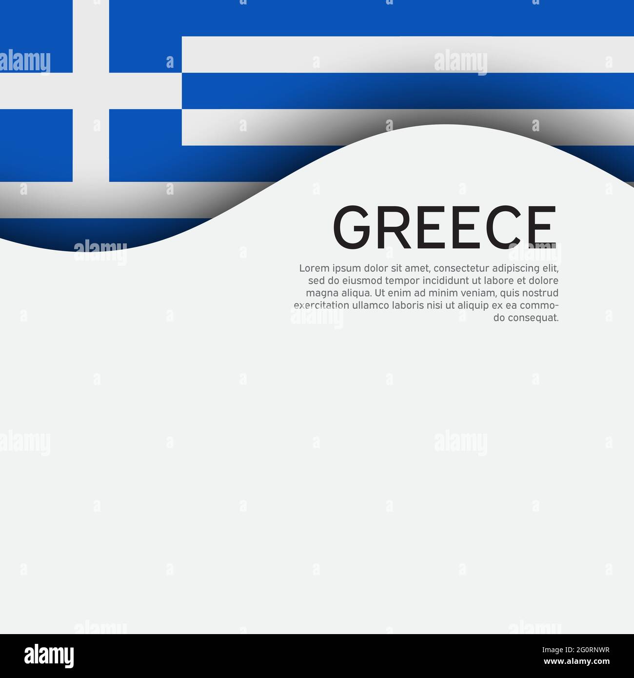 Background with flag of greece. Greece flag on a white background ...