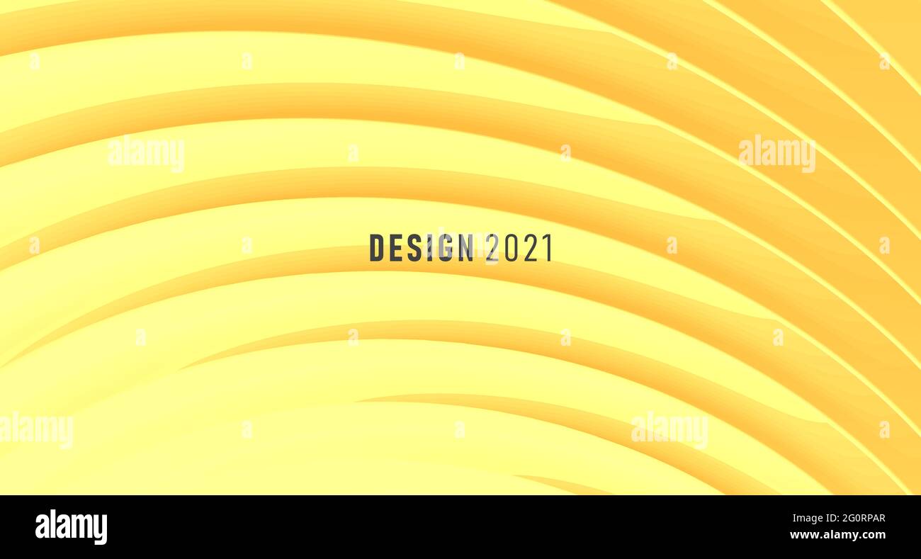 Abstract background with play of light and shadow on mono color yellow ...