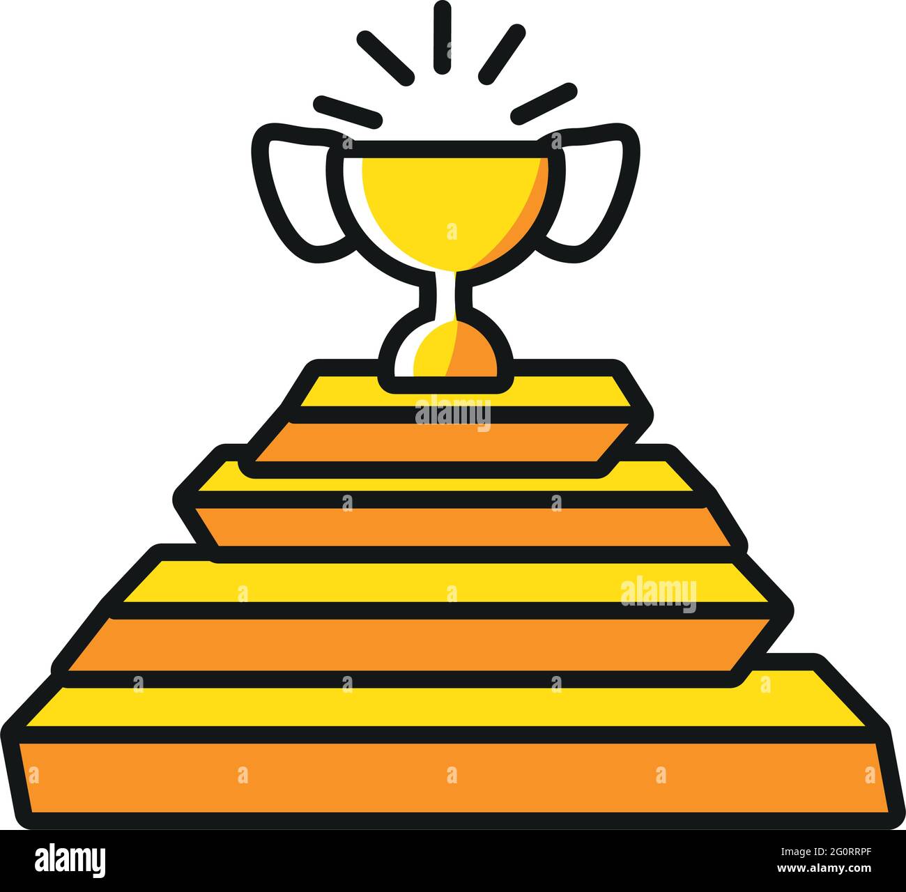 trophy on ladder top Stock Vector Image & Art - Alamy