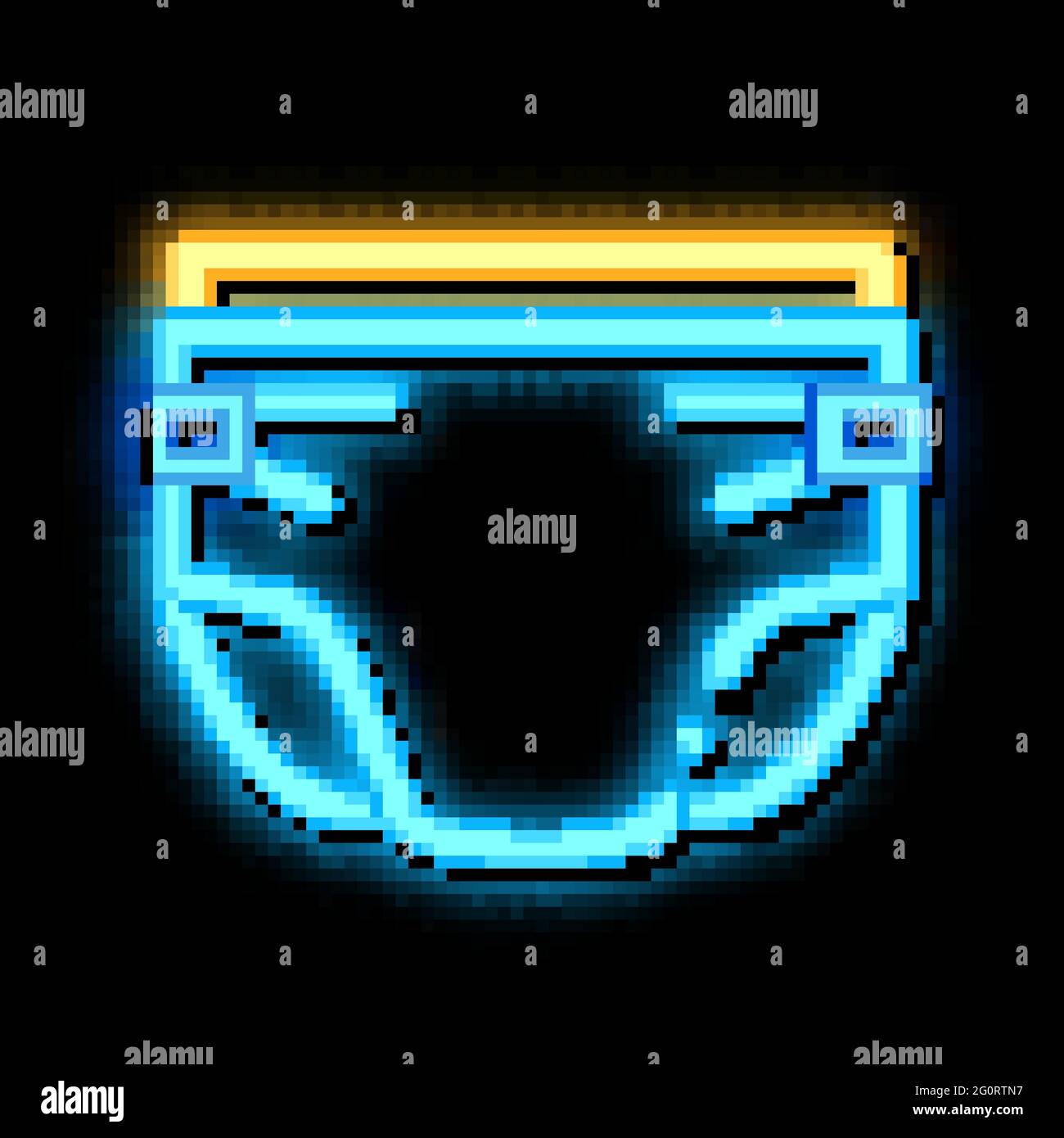 Baby Diaper neon glow icon illustration Stock Vector Image & Art - Alamy