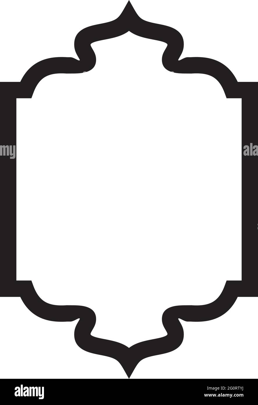 Islamick border background logo design vector template Stock Vector ...