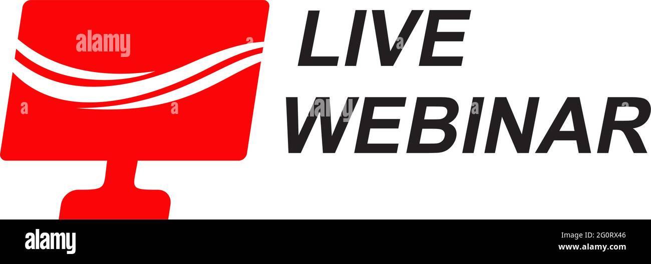 Webinar live logo design vector template Stock Vector Image & Art - Alamy
