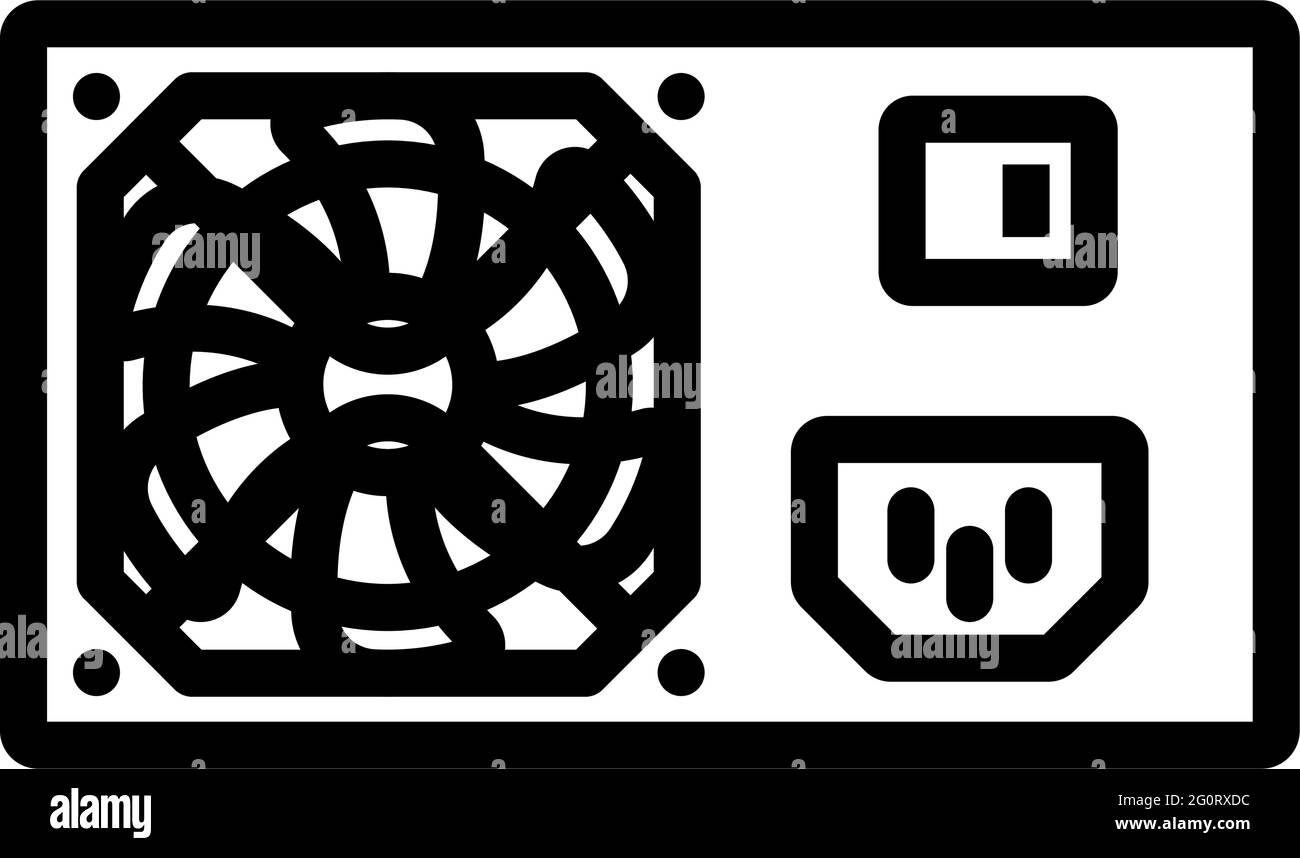 Power Unit Icon. Editable Bold Outline Design. Vector Illustration ...