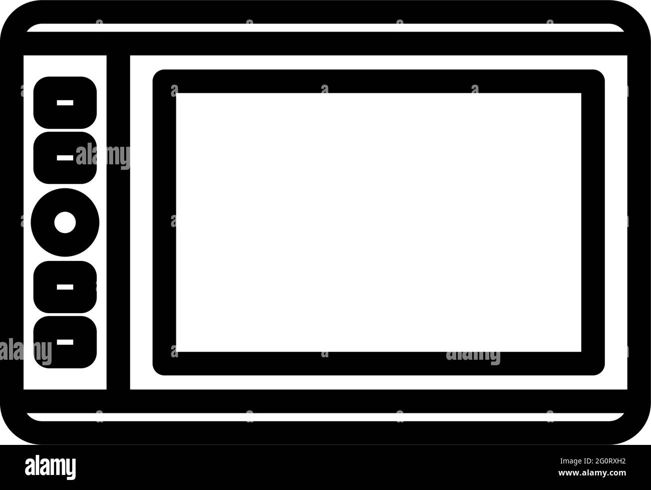 Graphic Tablet Icon. Editable Bold Outline Design. Vector Illustration ...