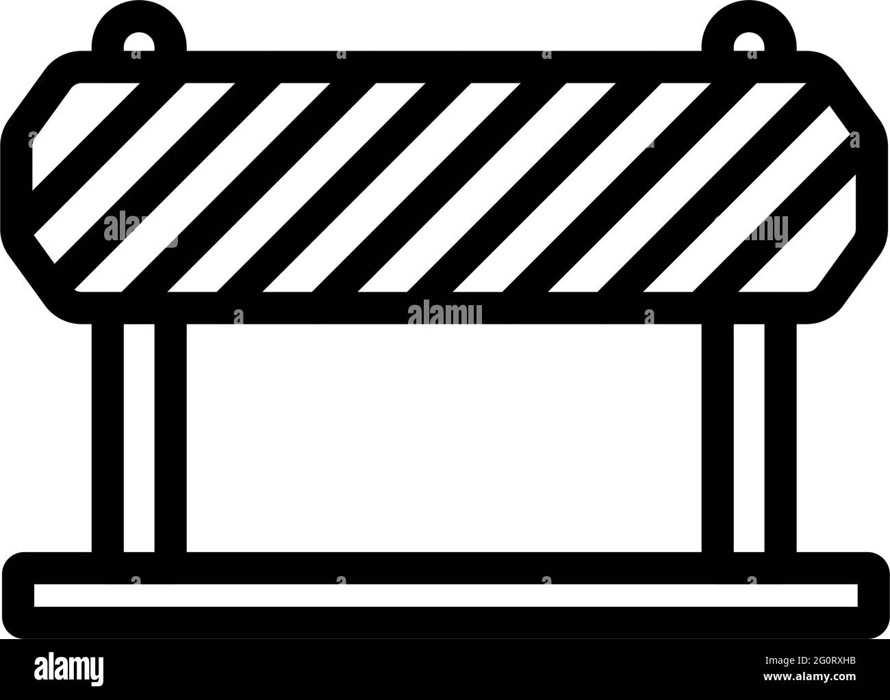 Icon Of Construction Fence. Editable Bold Outline Design. Vector ...