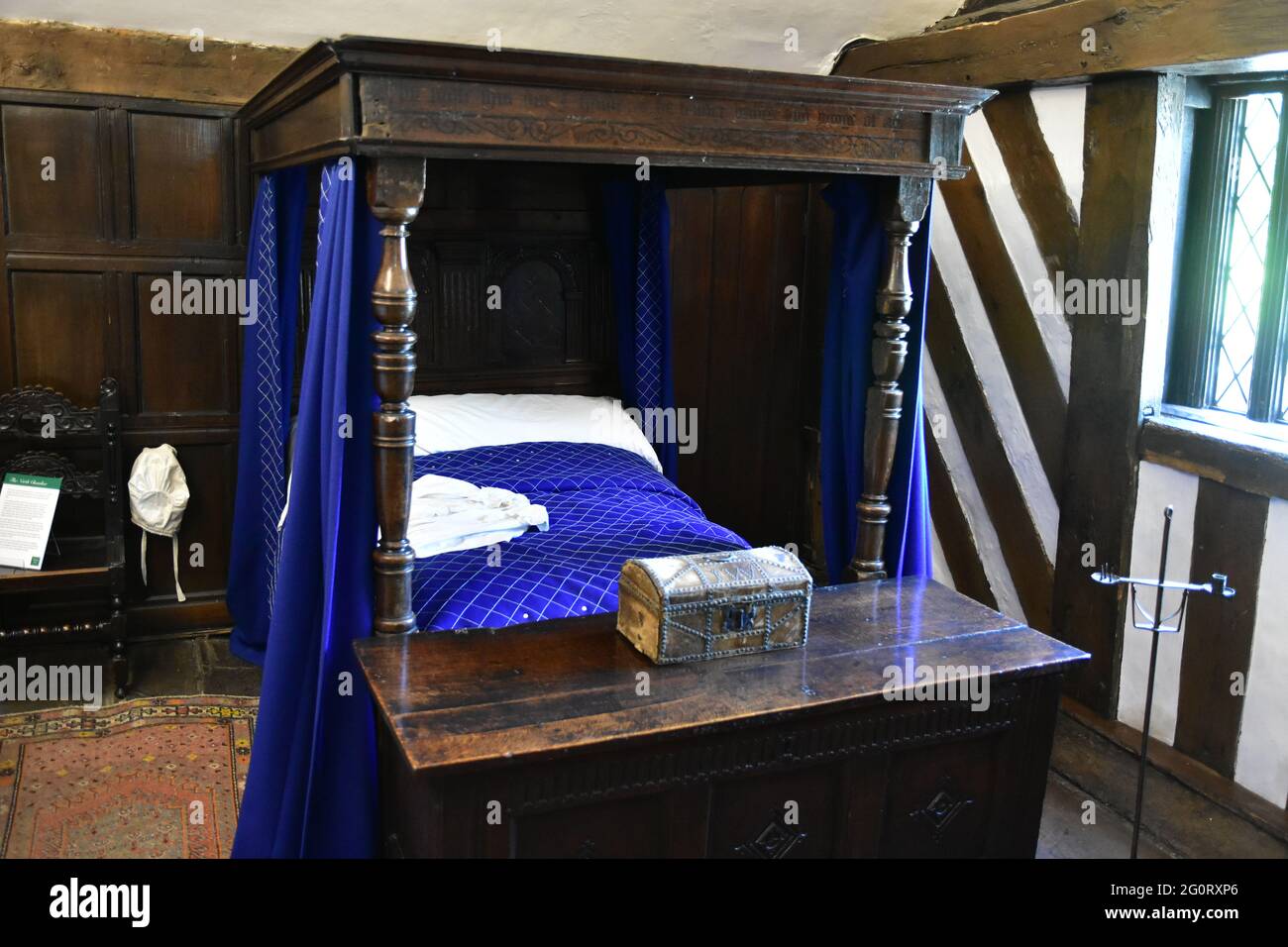 Bedroom, Shibden Hall, Halifax, West Yorkshire Stock Photo - Alamy