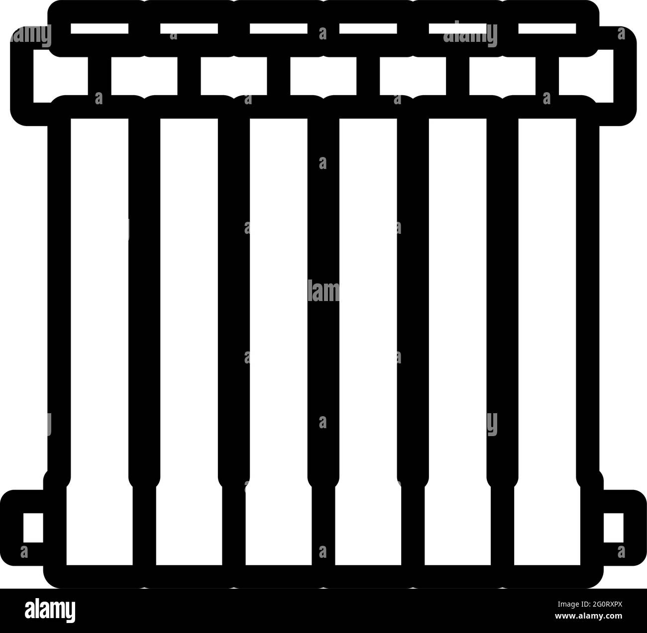 Icon Of Radiator. Editable Bold Outline Design. Vector Illustration ...