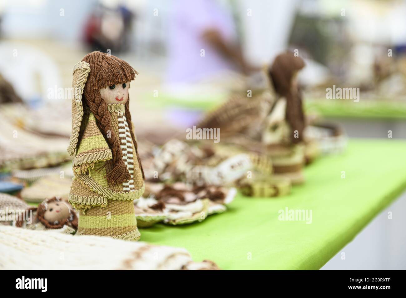 Peruvian doll. Woman a traditional dress. Peruvian native cotton Stock ...