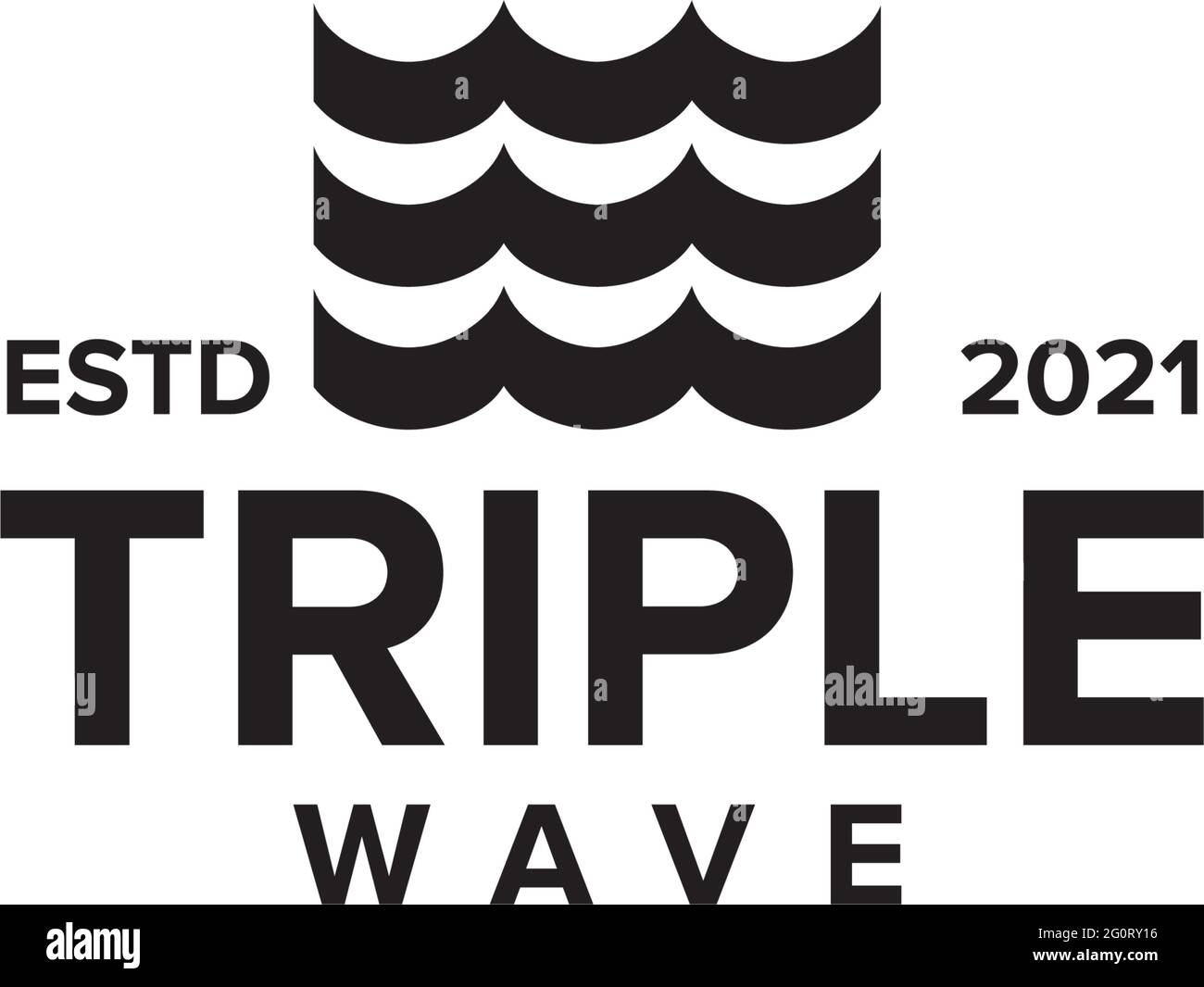 Triple wave logo design vector template Stock Vector Image & Art - Alamy