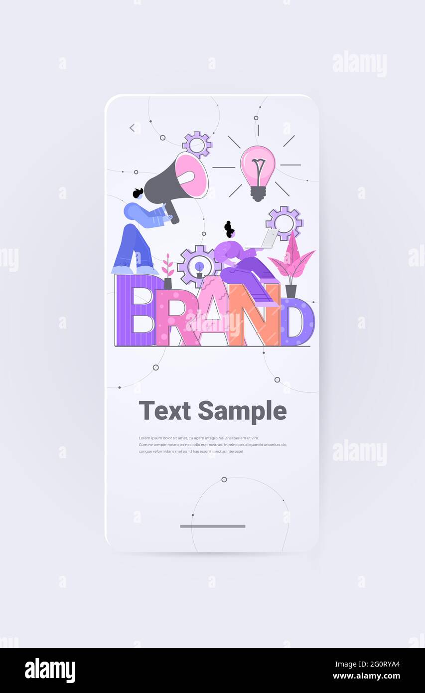 Full length branding Stock Vector Images - Alamy