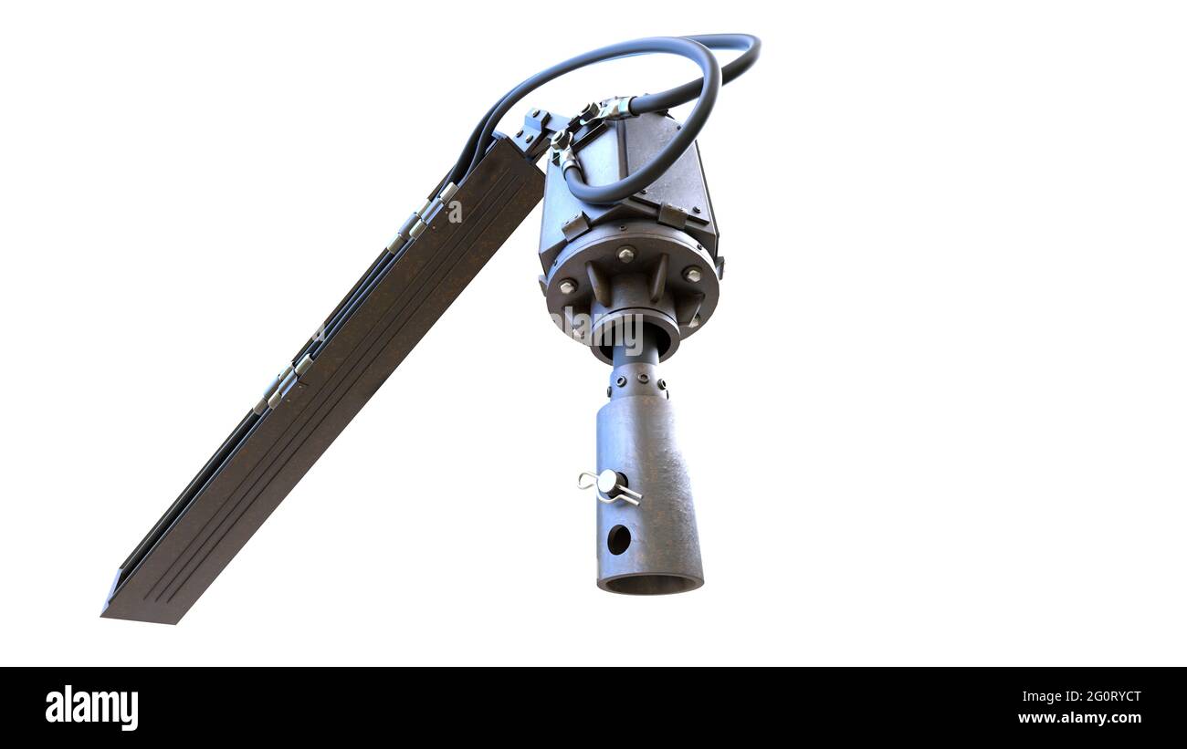 torque head for screw piers driver, isolated digital industrial 3D ...