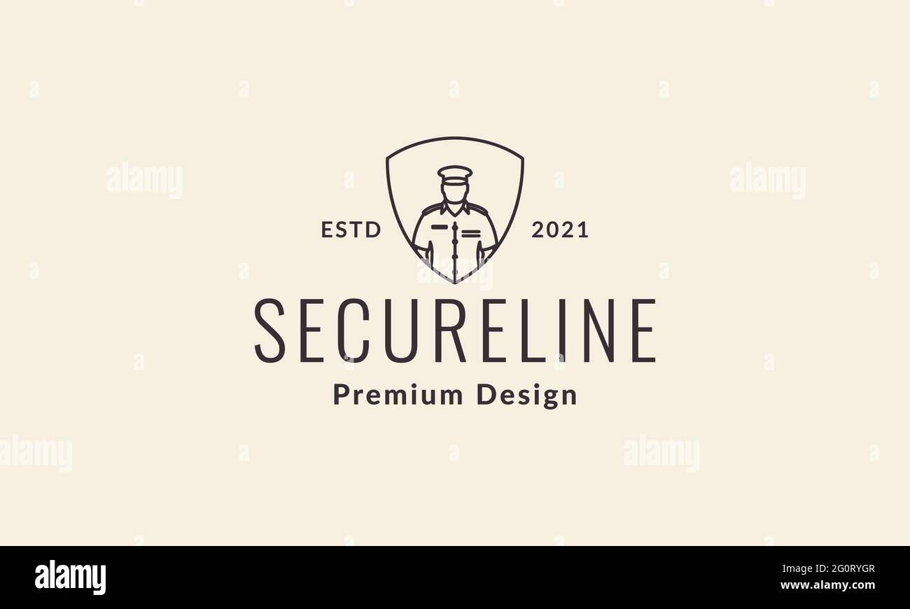 police secure guard lines logo symbol vector icon illustration graphic ...
