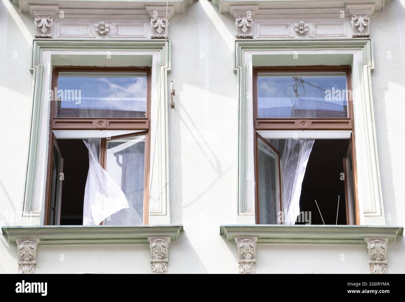 Curtains blowing in wind hi-res stock photography and images - Alamy