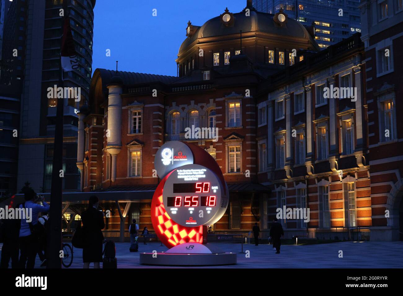 Tokyo, Japan. 3rd June, 2021. The countdown clock for the Tokyo 2020 ...