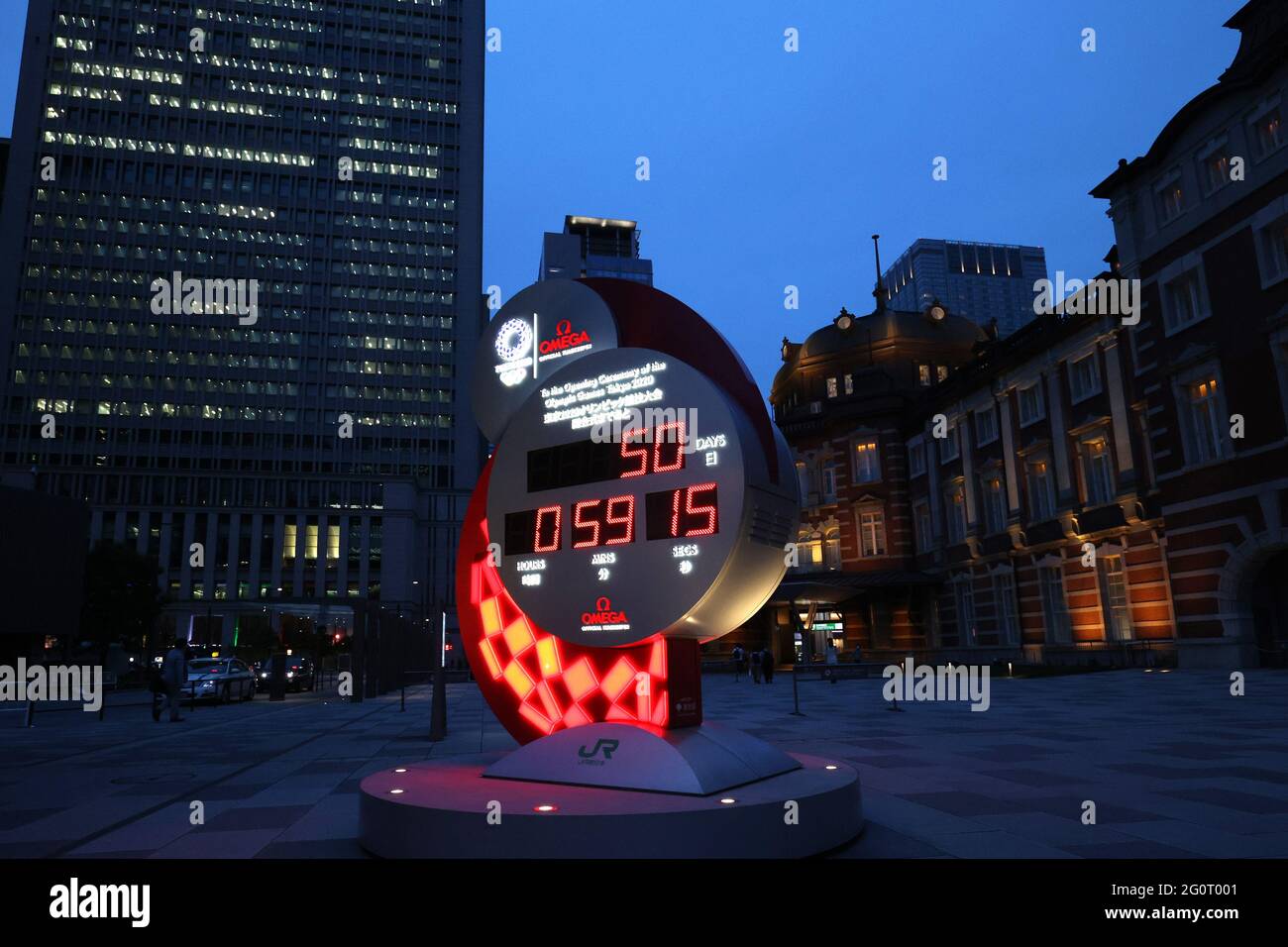 Tokyo, Japan. 3rd June, 2021. The countdown clock for the Tokyo 2020 ...