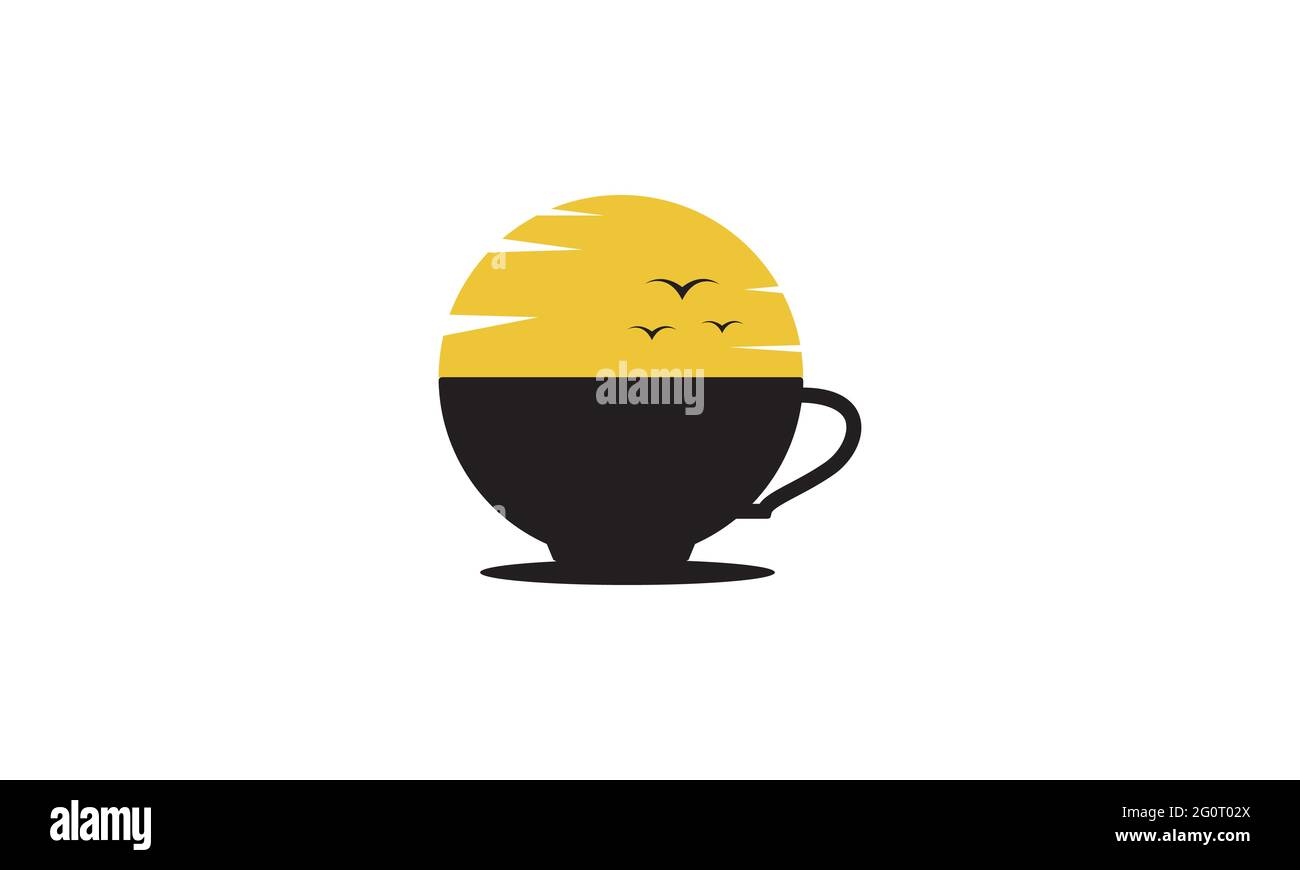 Sunrise morning coffee Stock Vector Images - Alamy