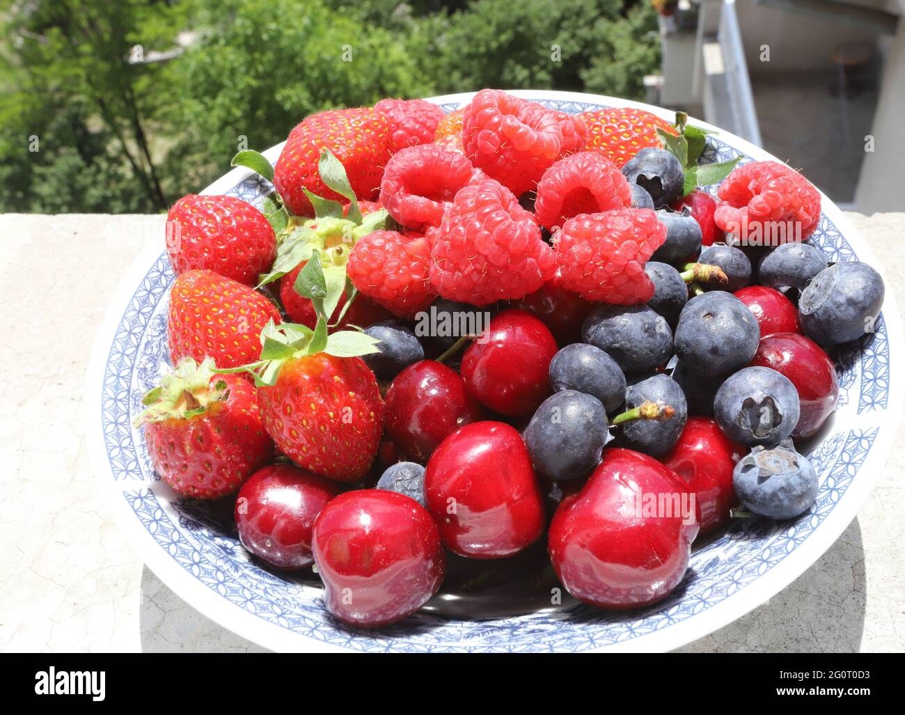 Fresh fruits and berries on daylight Stock Photo - Alamy
