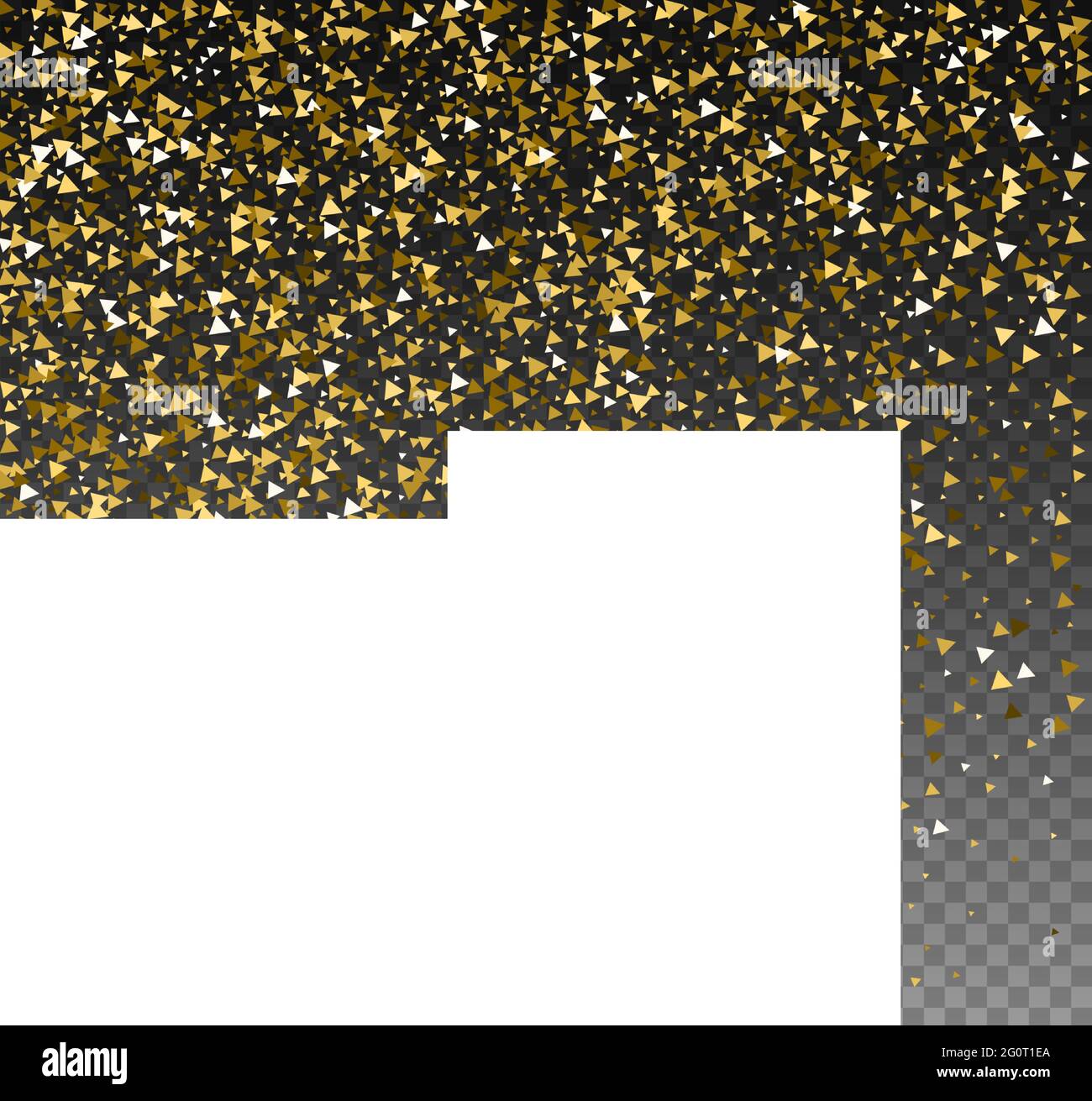 Gold triangles luxury sparkling confetti. Scattered small gold ...