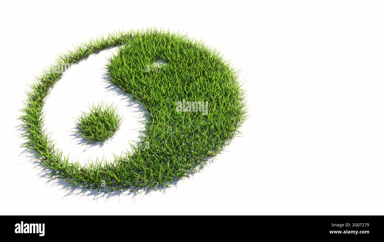 Concept or conceptual green summer lawn grass isolated on white ...