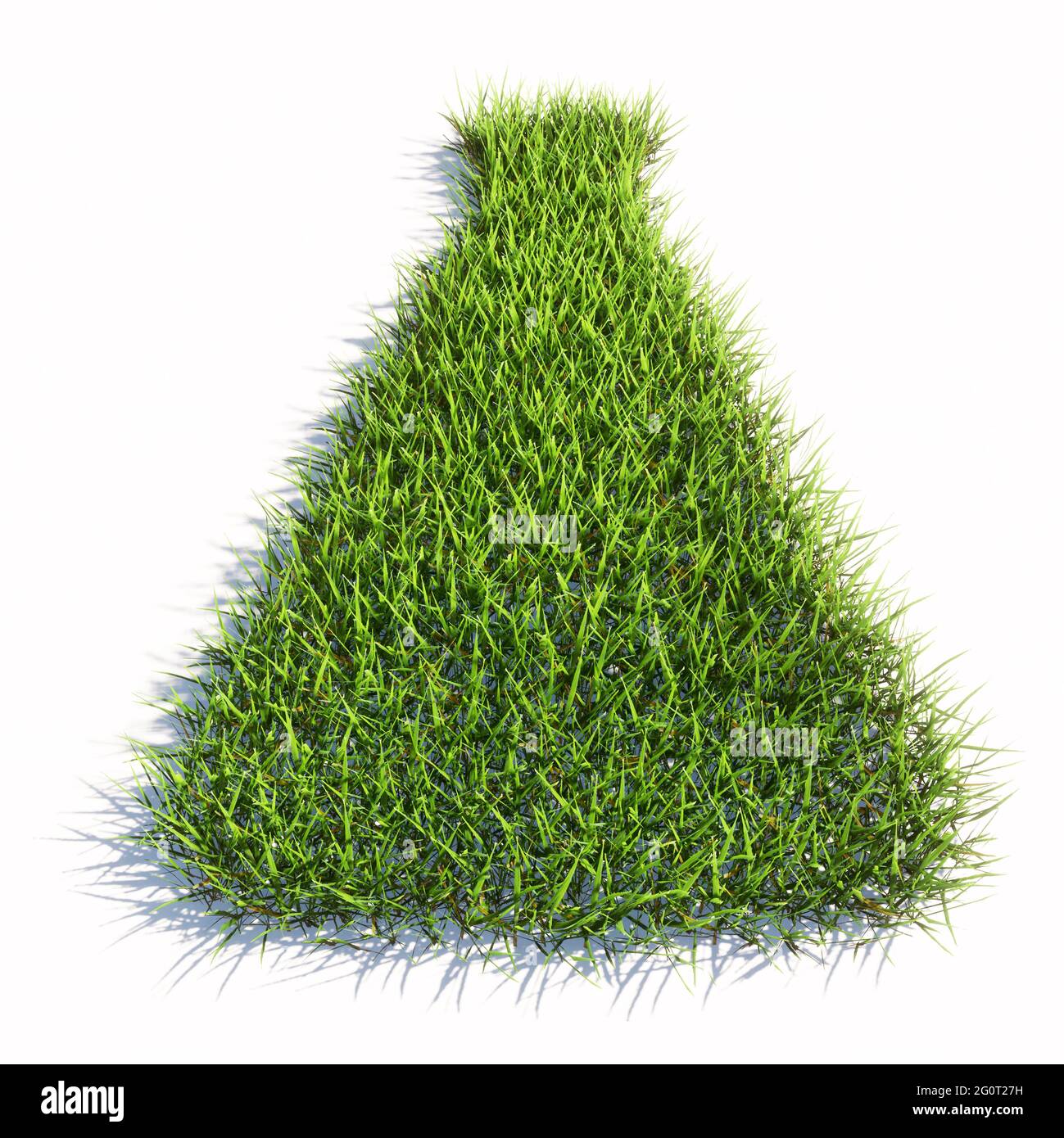 Concept or conceptual green summer lawn grass symbol shape isolated ...