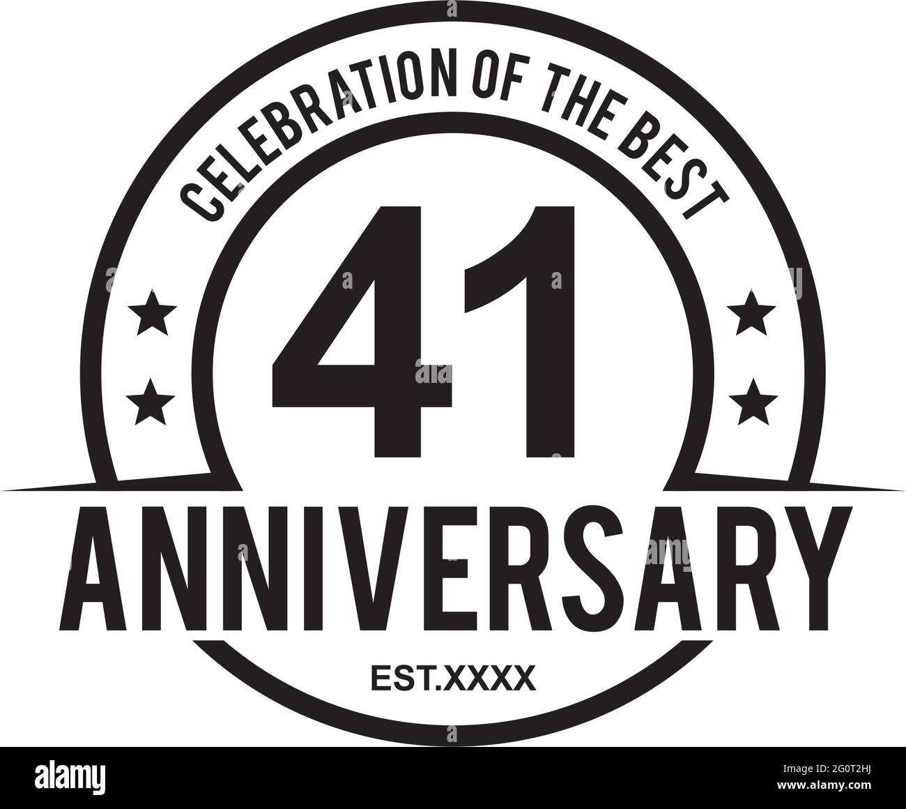 The 41st anniversary Stock Vector Images - Alamy