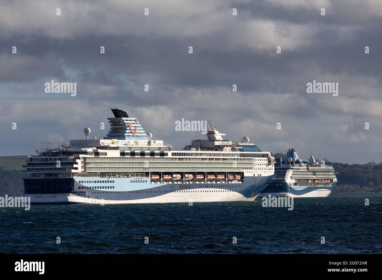 TUI’s Marella Explorer (left) and Marella Discovery cruise ships sit ...