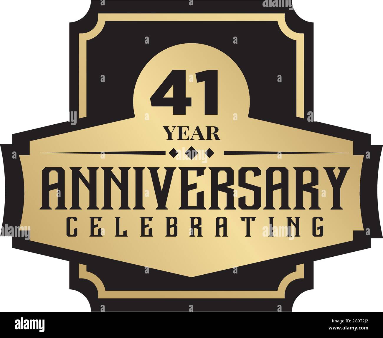 41 year anniversary vector vectors hi-res stock photography and images ...