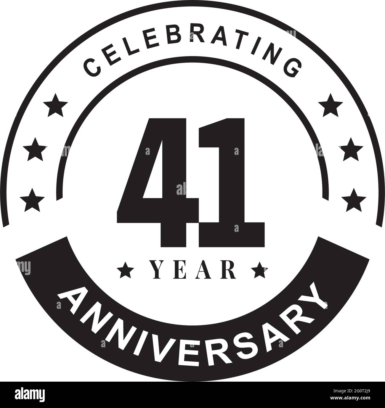 41 year anniversary vector vectors hi-res stock photography and images ...
