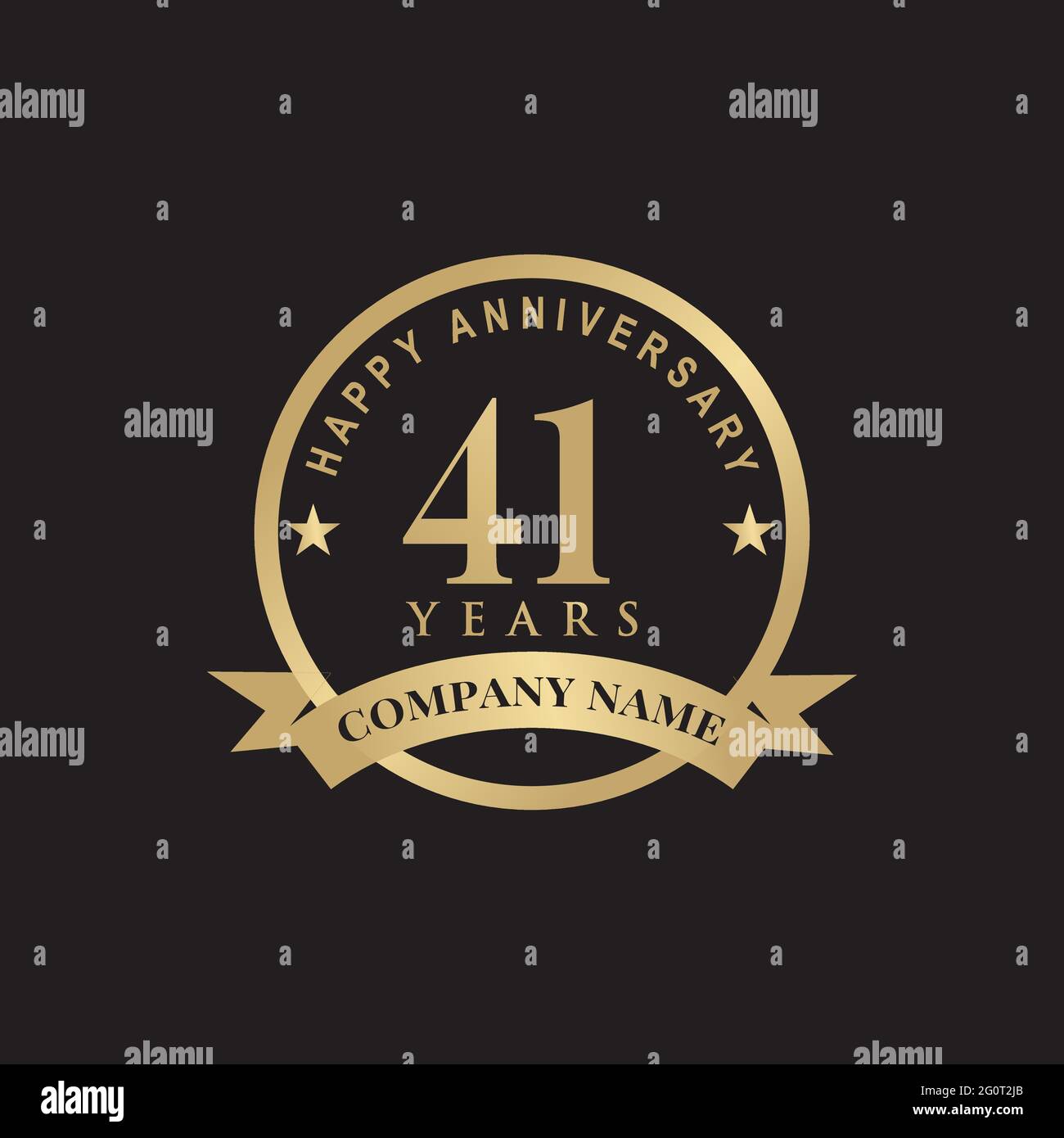 41 year anniversary vector vectors hi-res stock photography and images ...