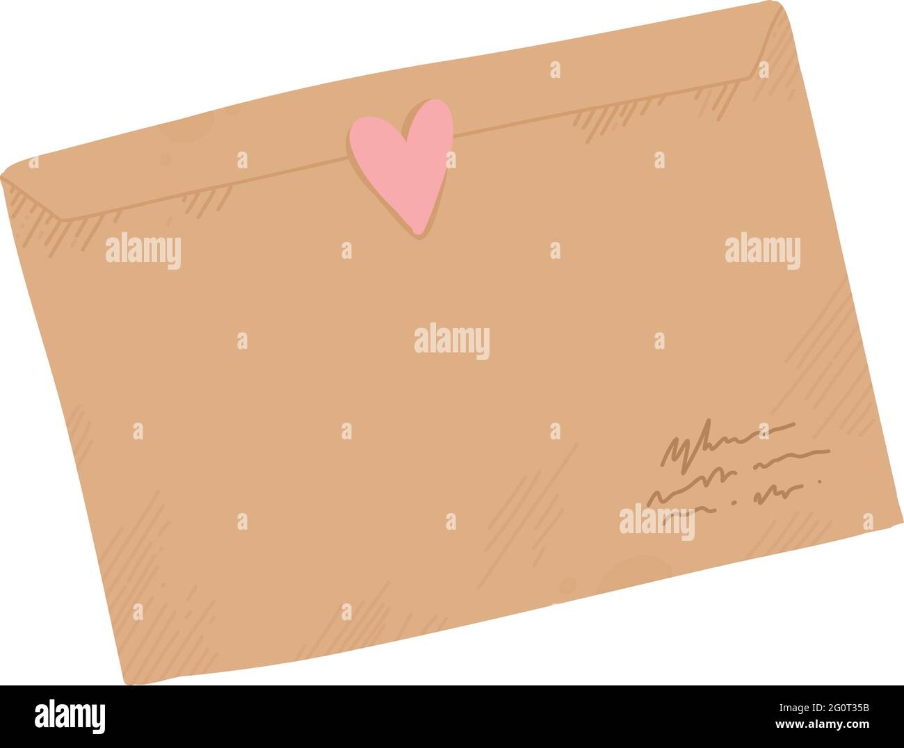 Collection envelope with mail, postmark and postcard vector flat ...