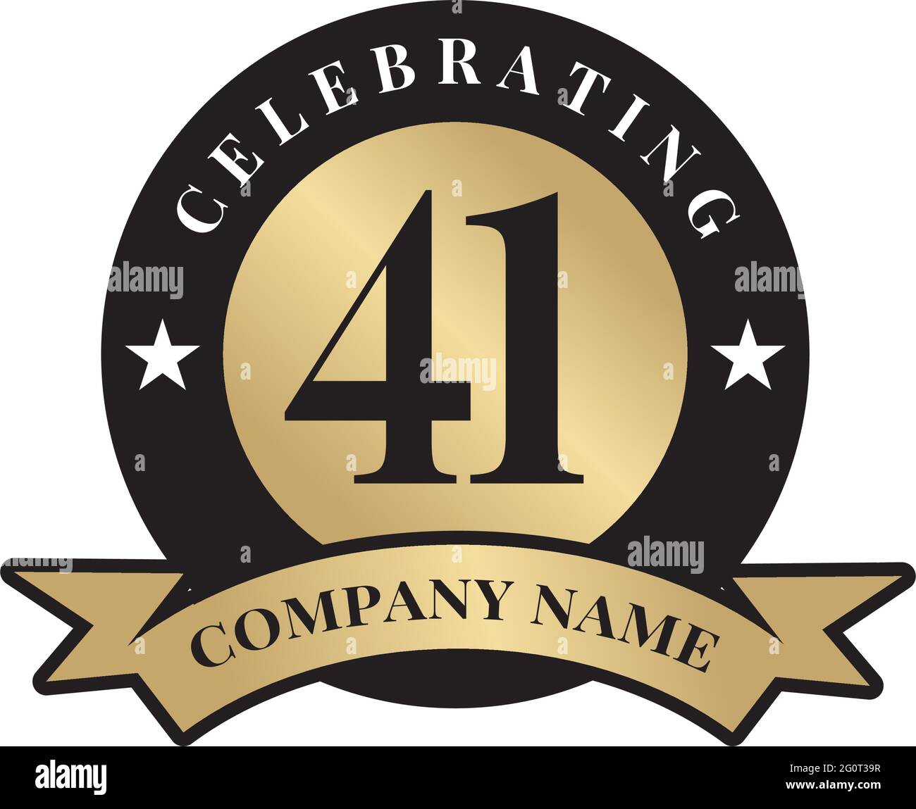 41 year anniversary vector vectors hi-res stock photography and images ...