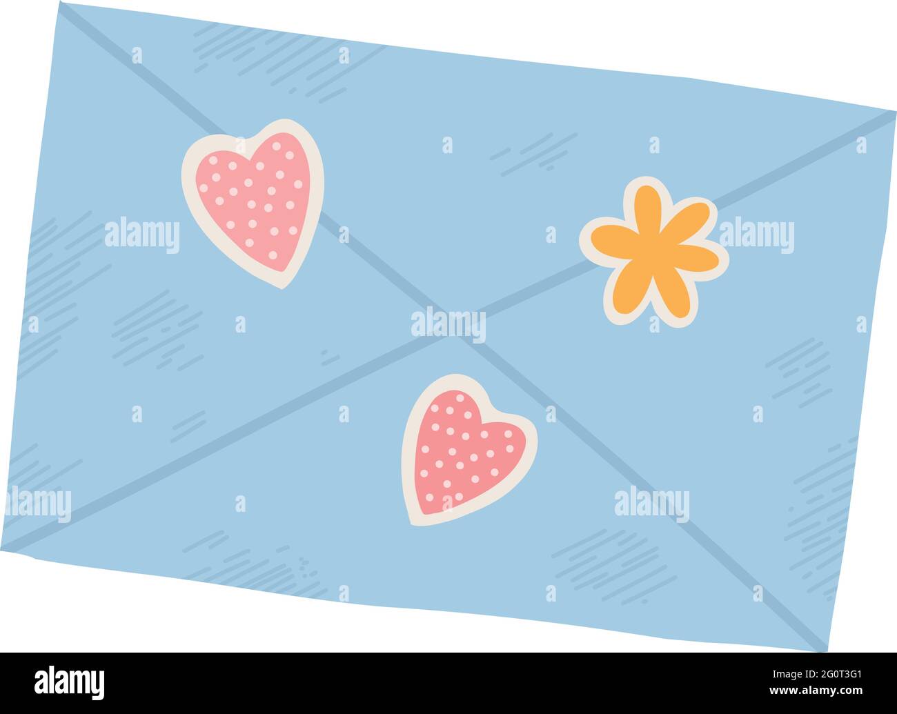 Collection envelope with mail, postmark and postcard vector flat ...
