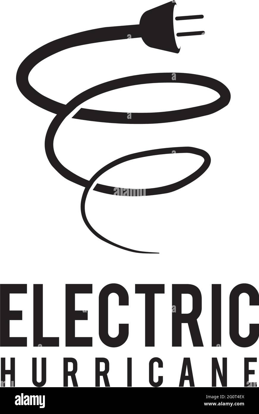 Hurricane electric logo design vector template Stock Vector Image & Art ...
