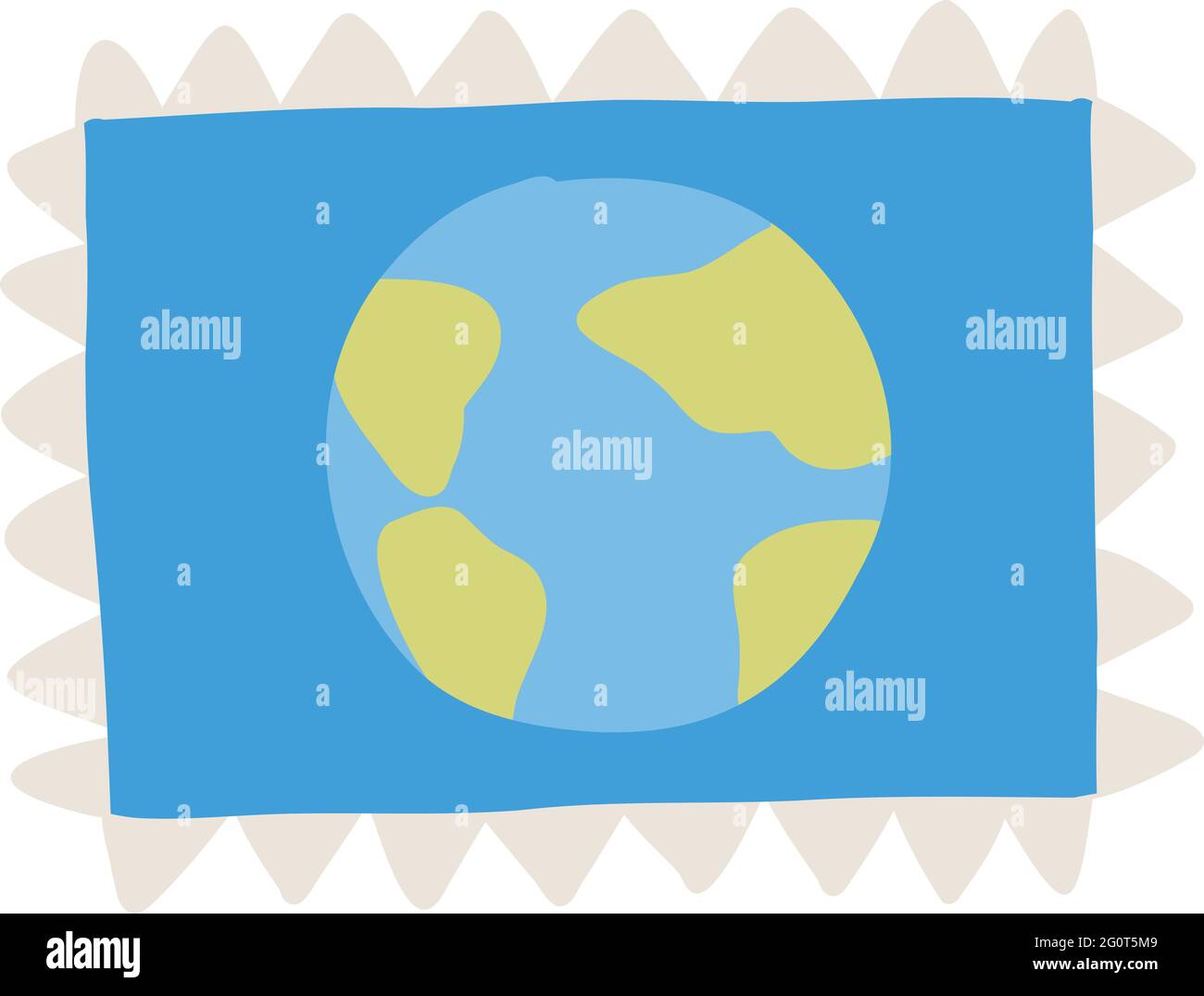 Collection envelope with mail, postmark and postcard vector flat ...