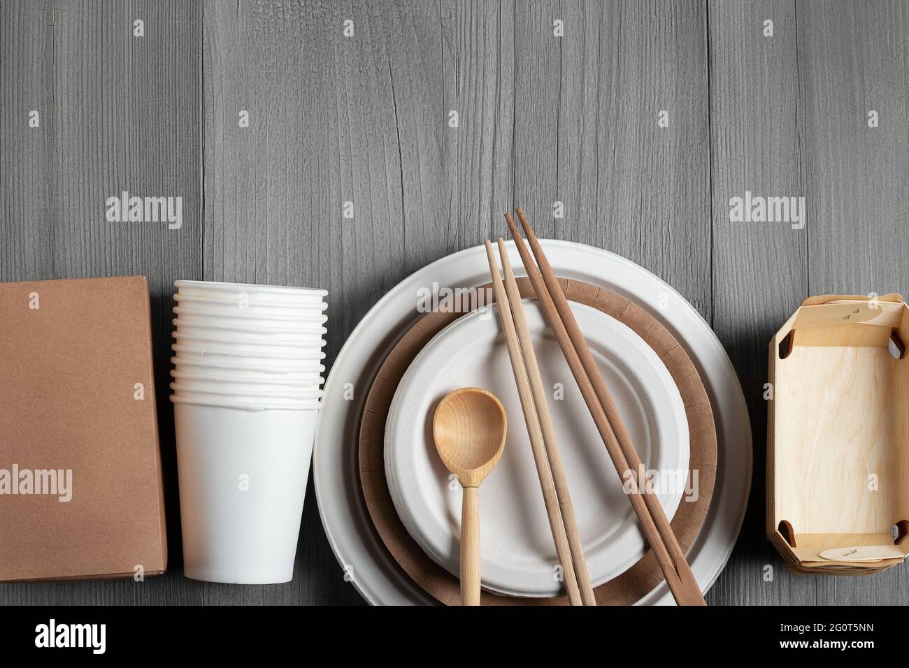 Eco friendly packaging and dishes made from natural recyclable ...