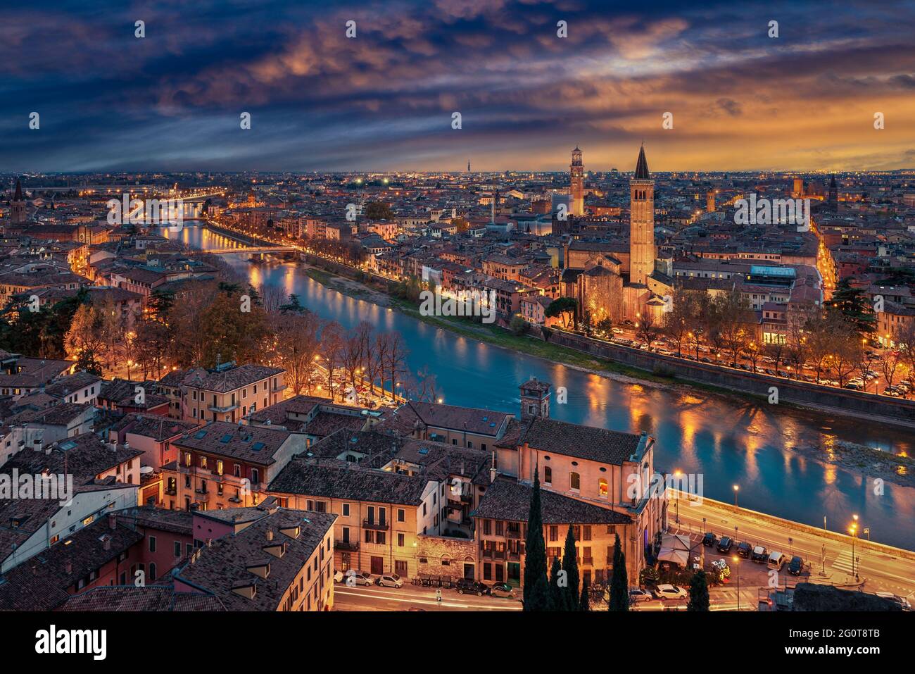 Verona at sunset hi-res stock photography and images - Alamy