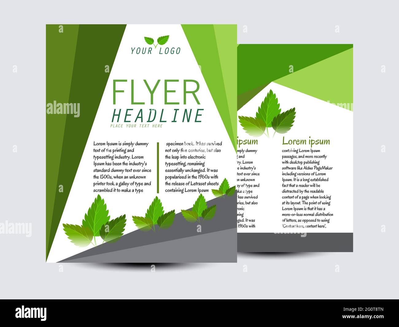 Vector illustration of eco flyer, poster, brochure, magazine cover ...