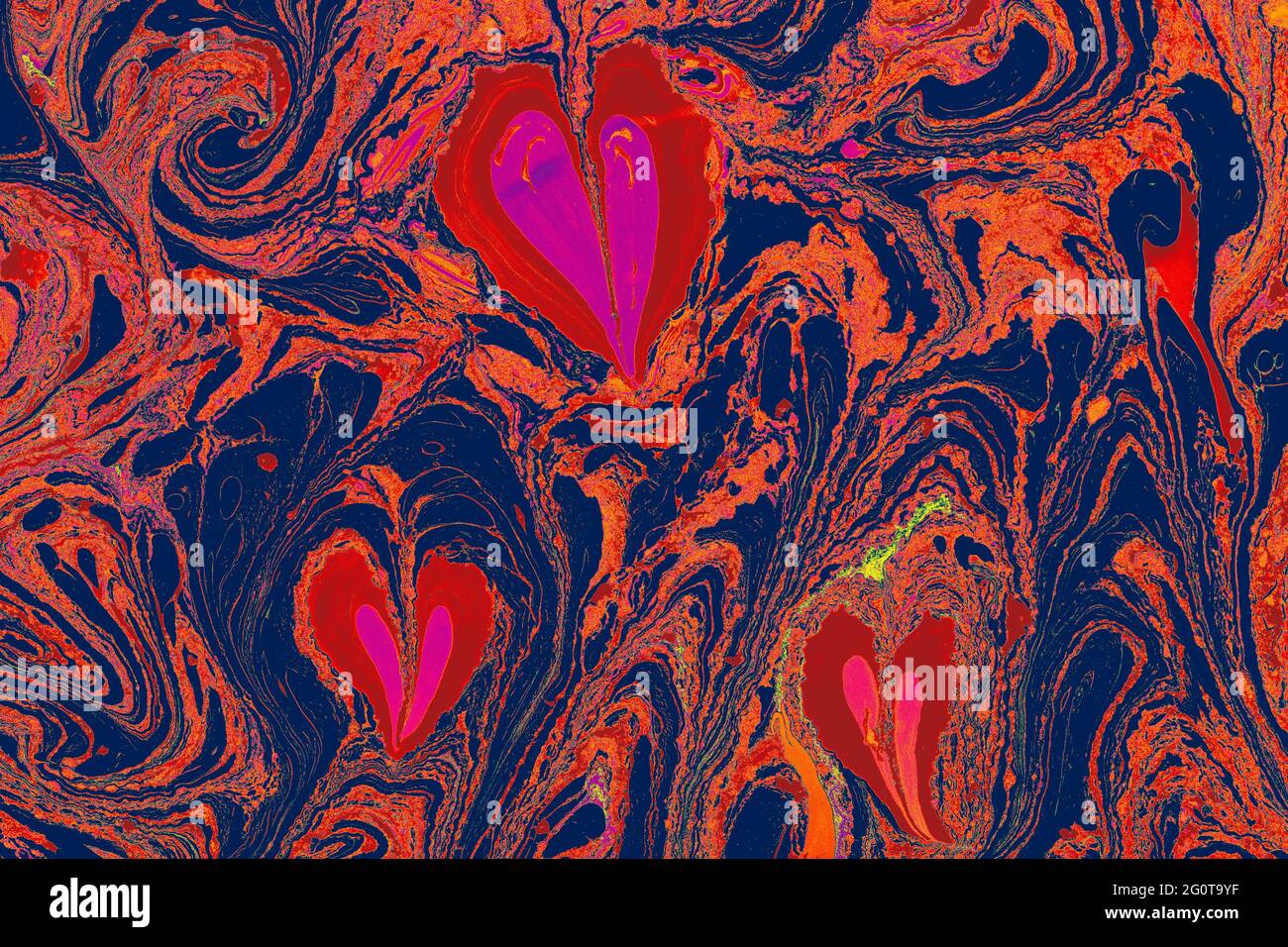 Abstract marbling art pattern background with mixed colors Stock Photo ...