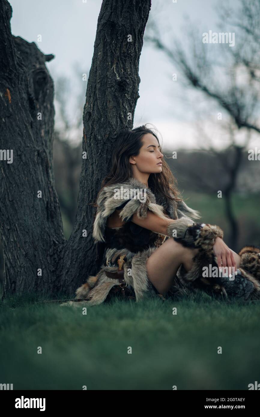 Woman rests under hi-res stock photography and images - Alamy