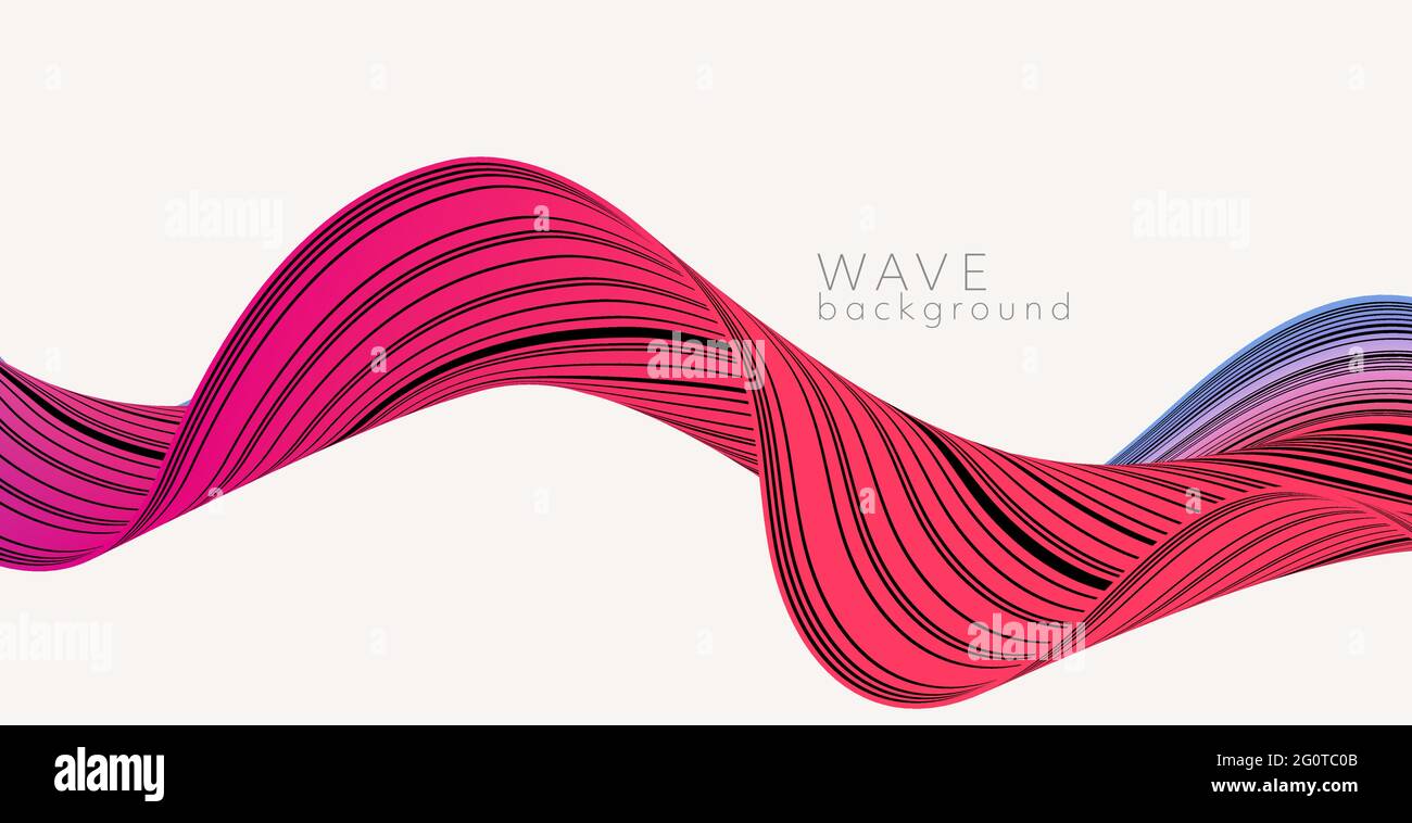 Vector abstract background with color abstract wave Stock Vector Image ...