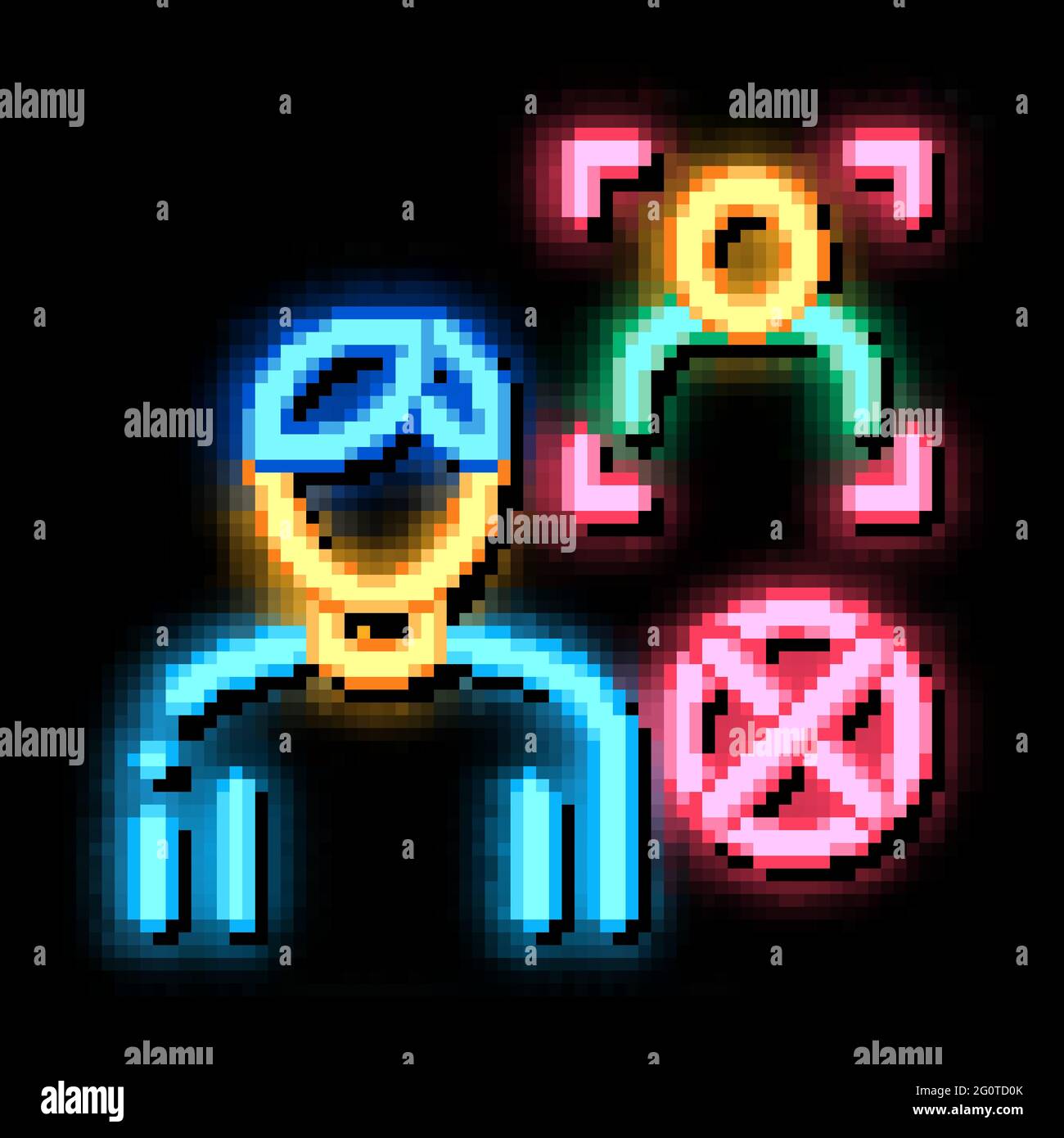 Fake Man Identity neon glow icon illustration Stock Vector Image & Art ...