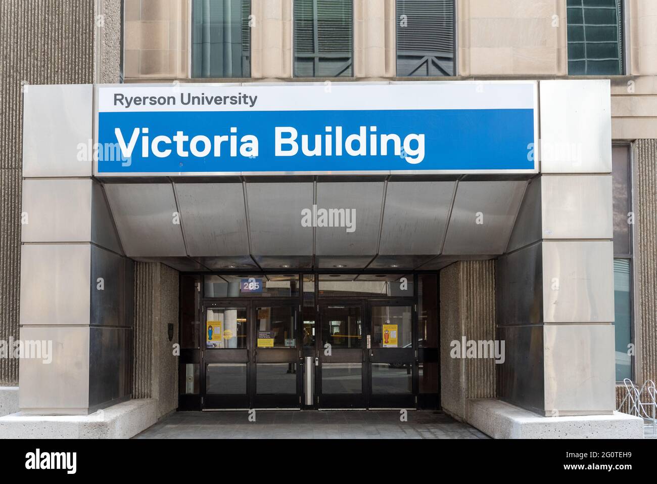 Entrance to the Victoria Building in the Ryerson University in the ...