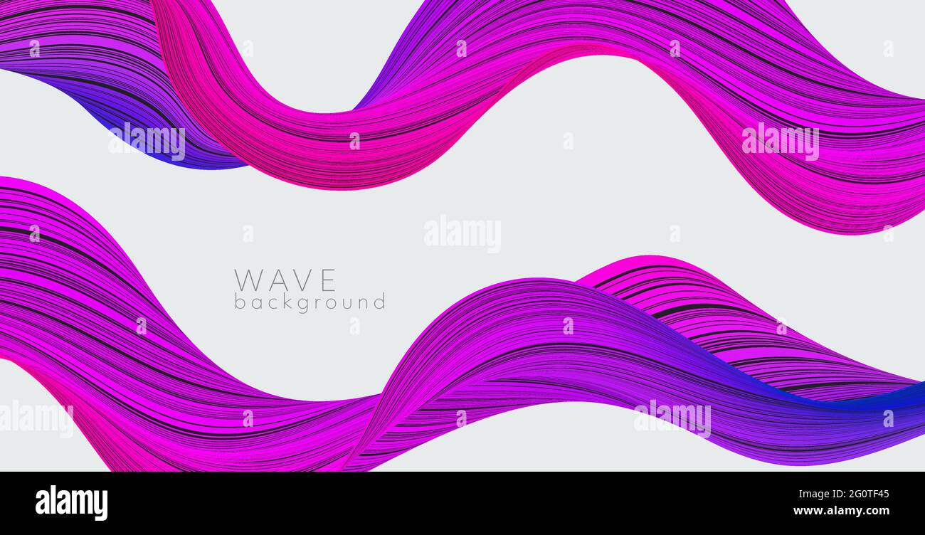 Vector abstract background with color abstract wave Stock Vector Image ...