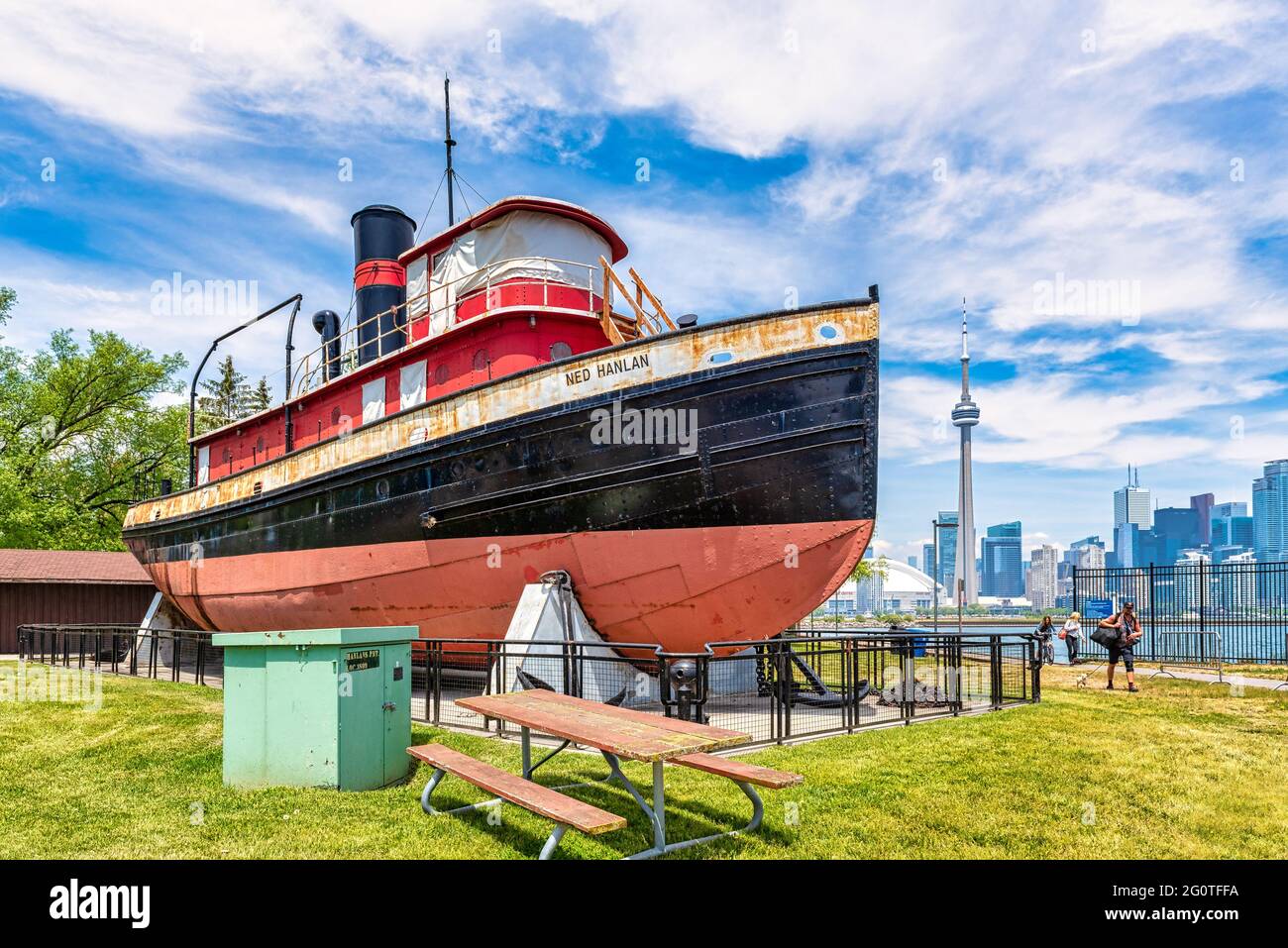 Ned Hanlan ship decorating the Hanlan Point on an island across the ...