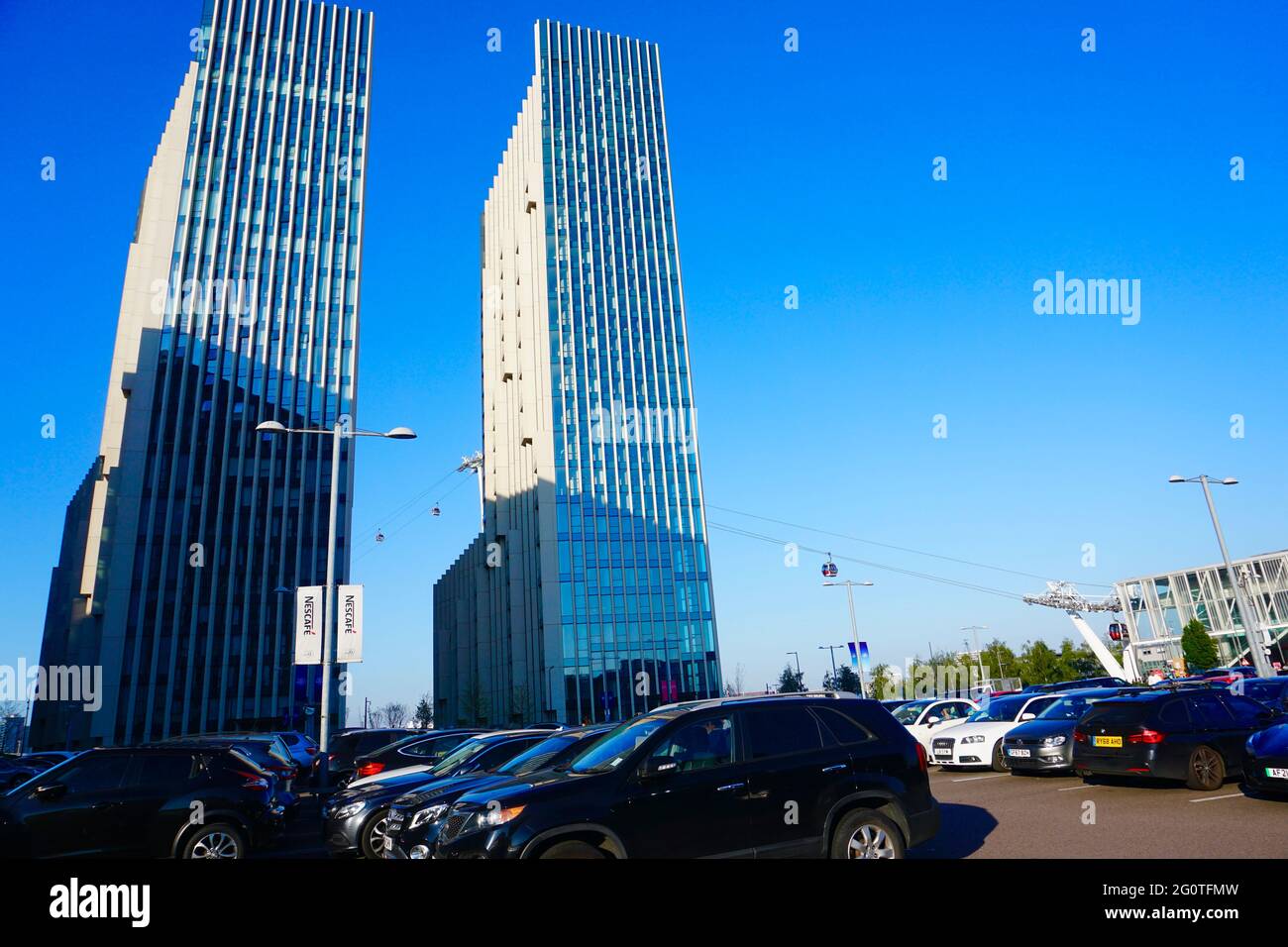 The O2 Car Park in the entertainment district on the Greenwich ...