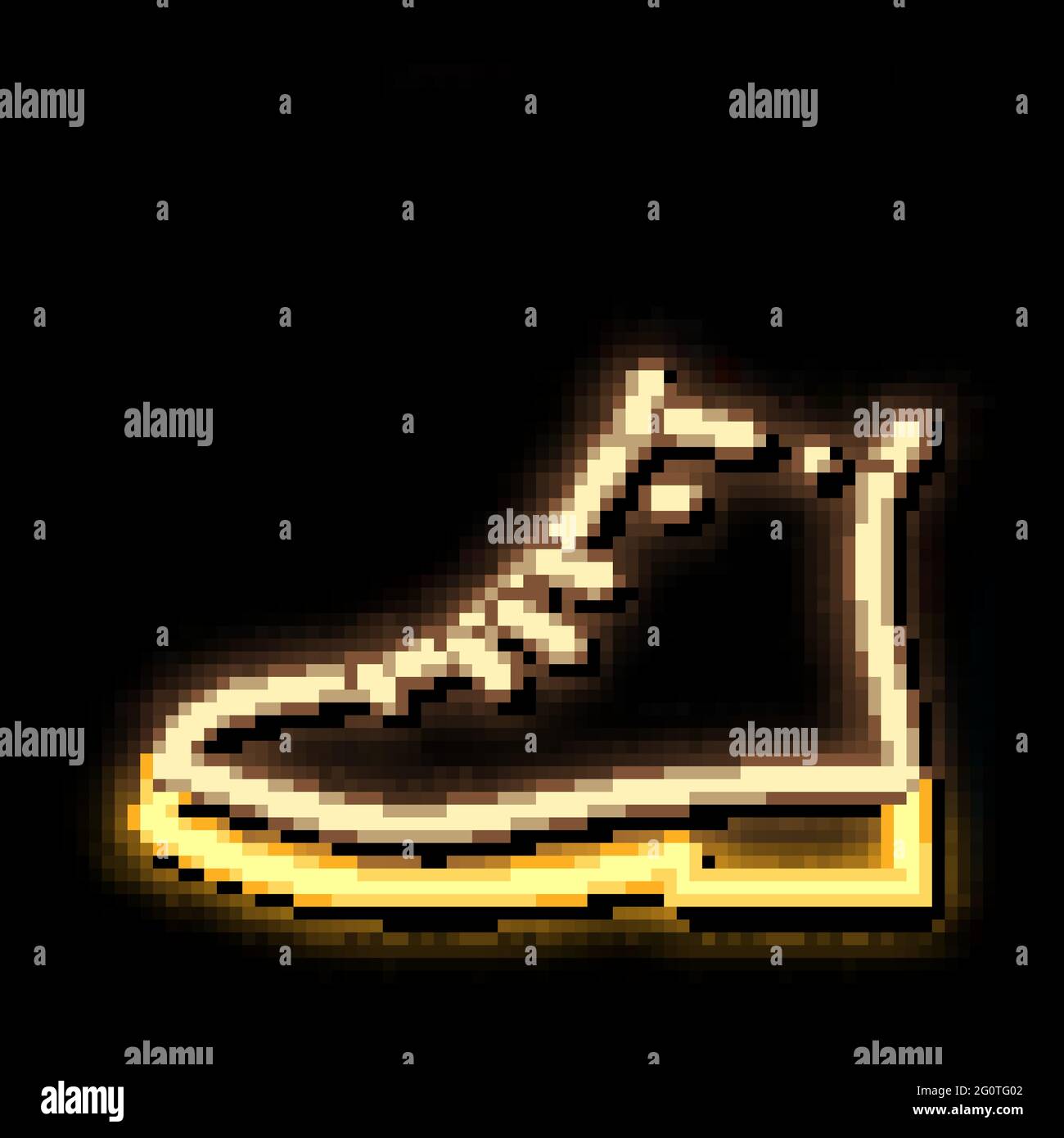 Repaired Shoe neon glow icon illustration Stock Vector Image & Art - Alamy