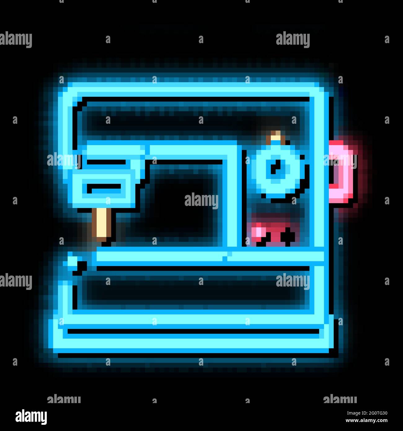 Sewing Machine neon glow icon illustration Stock Vector Image & Art - Alamy