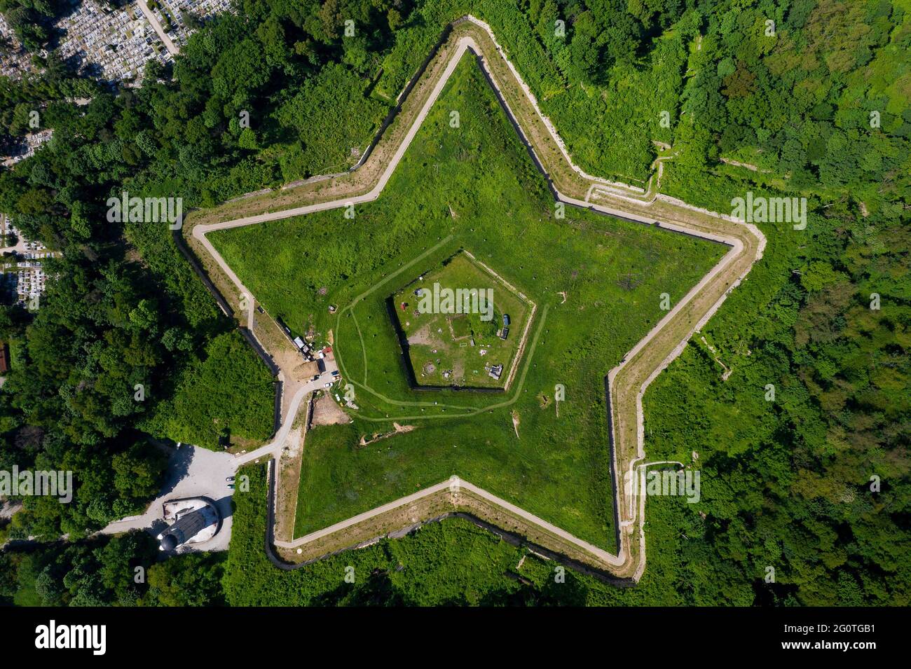 (EDITOR'S NOTE : Image taken with a drone)An overview of Fort Prussia ...